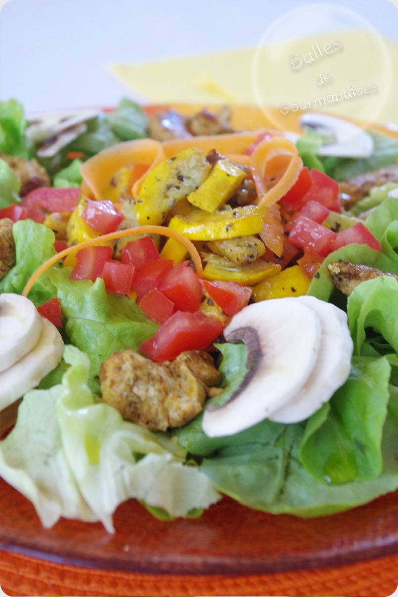 Salade mix en couleurs et poulet épicé... une envie d'été ! | Bulles de ...
