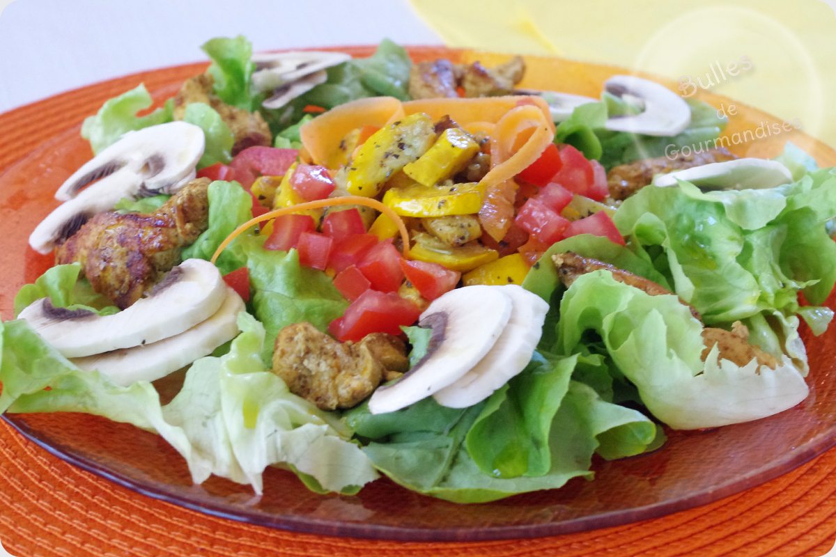 Salade mix en couleurs et poulet épicé... une envie d'été ! | Bulles de ...