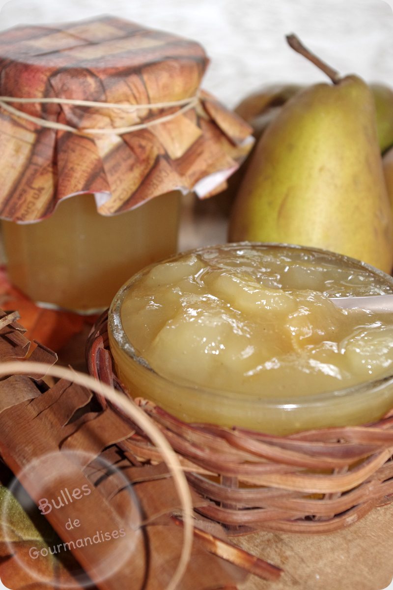 Confiture de poires vanillées au gingembre confit | Bulles de Gourmandises