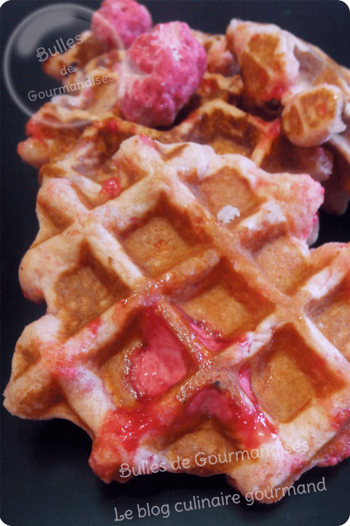 Gaufres liégeoises aux pralines roses pour octobre rose | Bulles de ...
