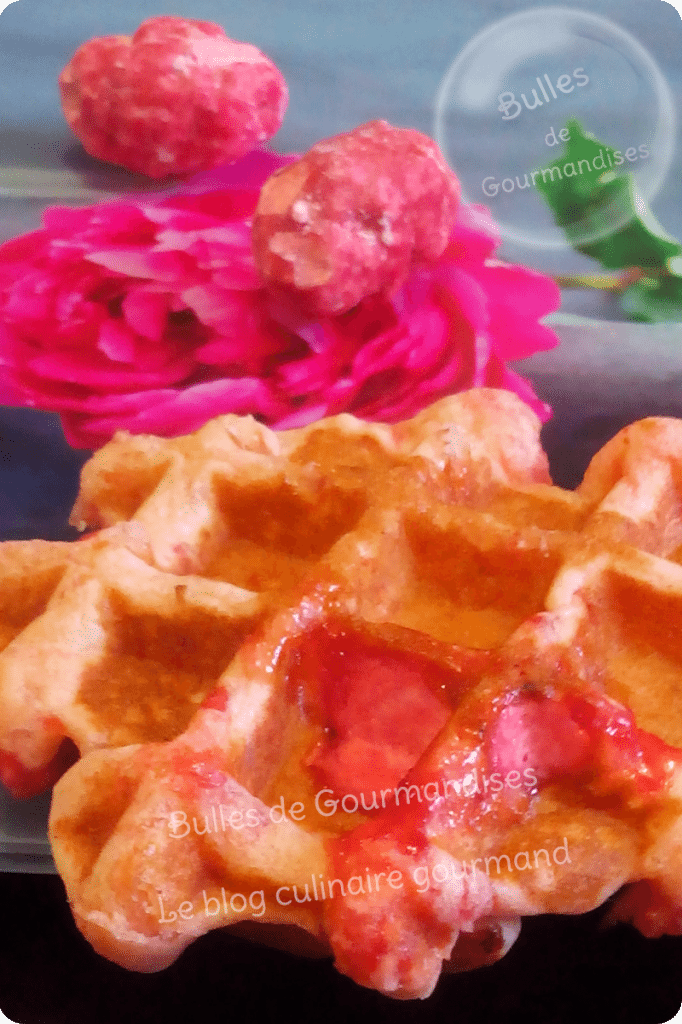 Gaufres liégeoises aux pralines roses pour octobre rose | Bulles de ...
